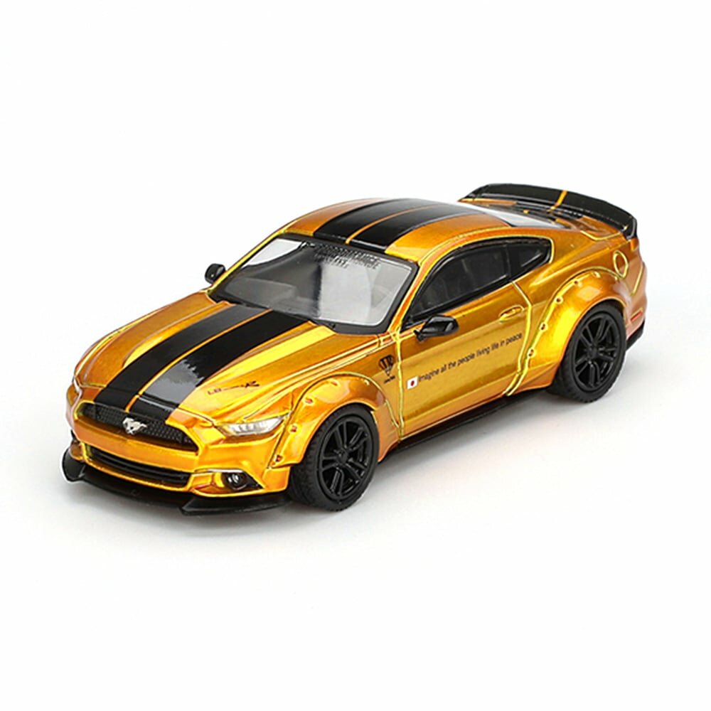 Машинка Mini GT 1/64 Lb-Works Ford Mustang Lb Gold Lhd Diecast Scale Model Car