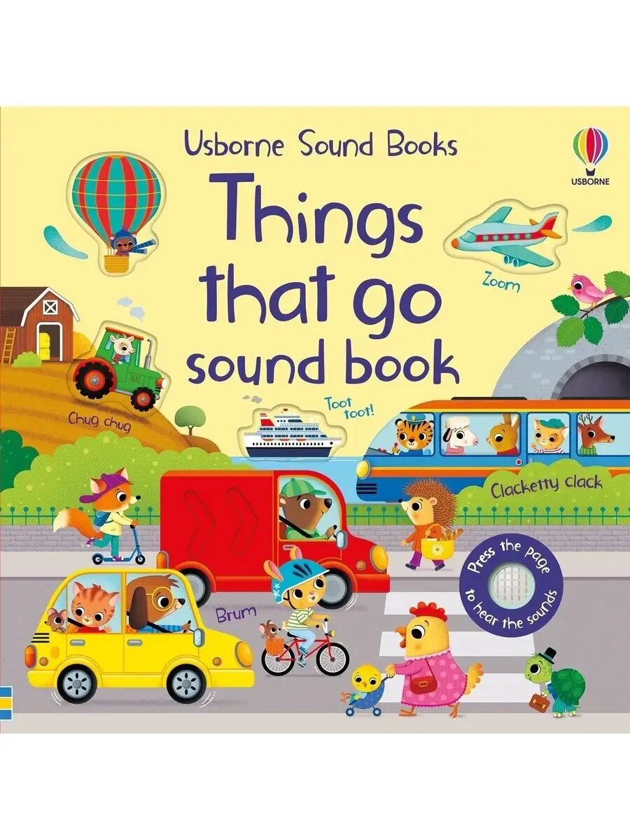 Sound Books Things That Go транспорт звуки книга с эффектами | Usborne