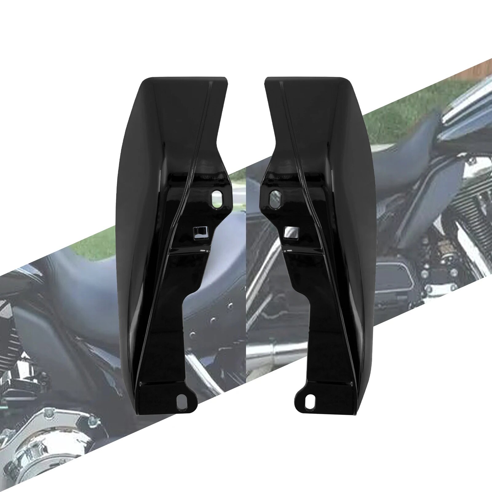 Тепловой экран для мотоцикла средней рамки, дефлектор воздуха, глянцевый черный для Harley Touring Street Electra Glide Road King Ultra Limited 09-23