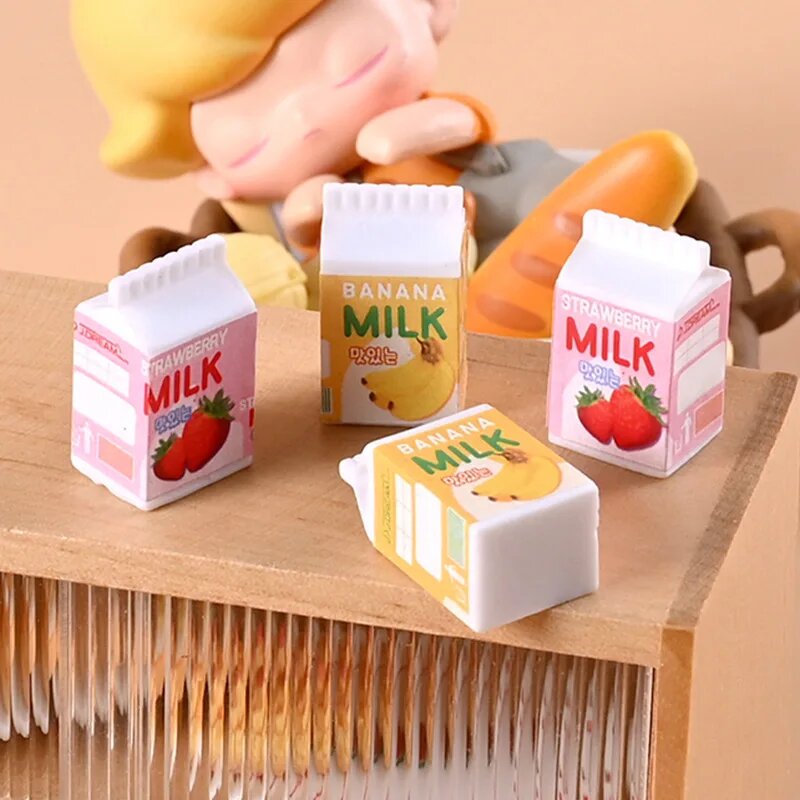 Миниатюрные молочные продукты для кукол, 5шт, разные цвета