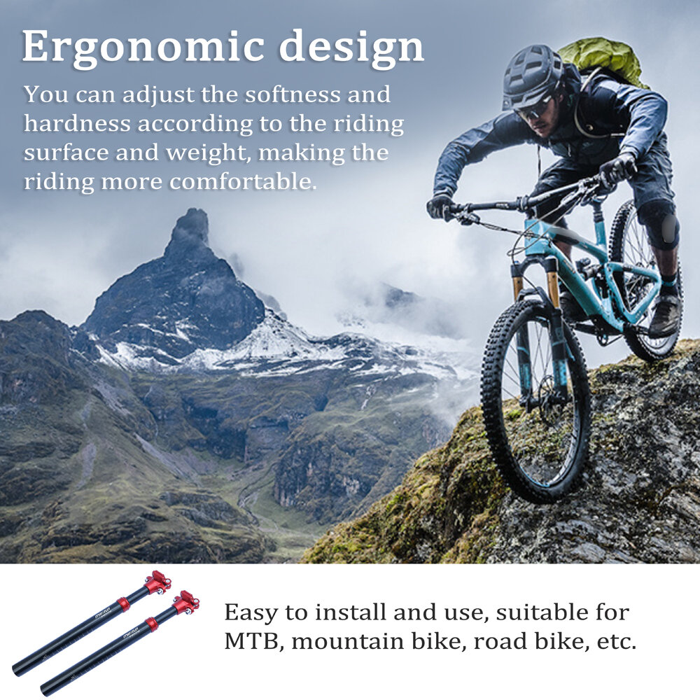 Подседельный штырь для горного велосипеда, алюминиевый сплав, демпфирующий подседельный штырь, амортизатор, подседельная труба 27,2 мм для горного шоссейного велосипеда