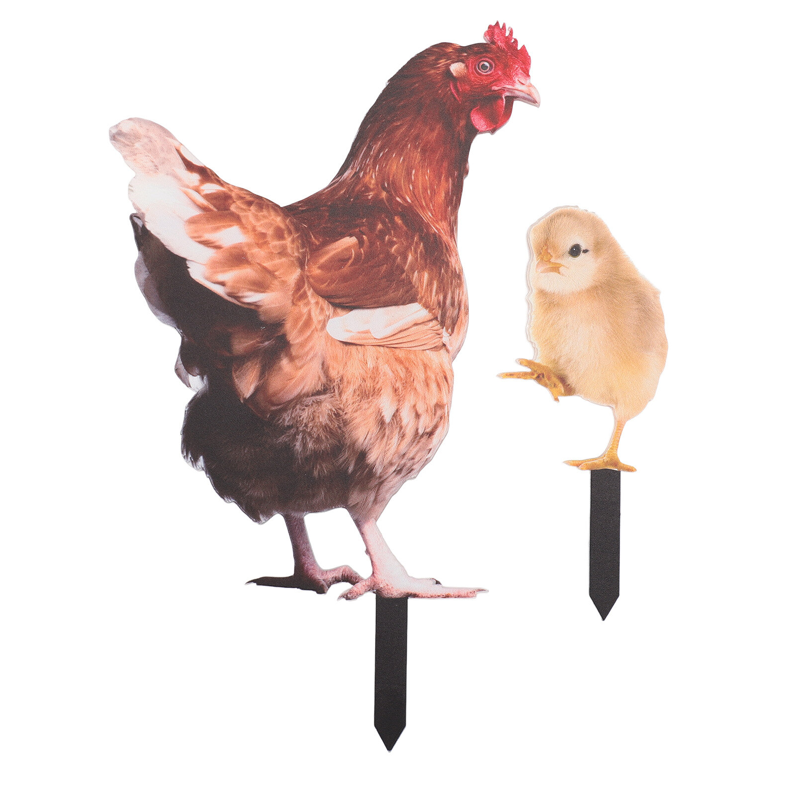Декоративный садовый колышек в виде курицы, имитирующий курицу, из акрила, для дома и двора.