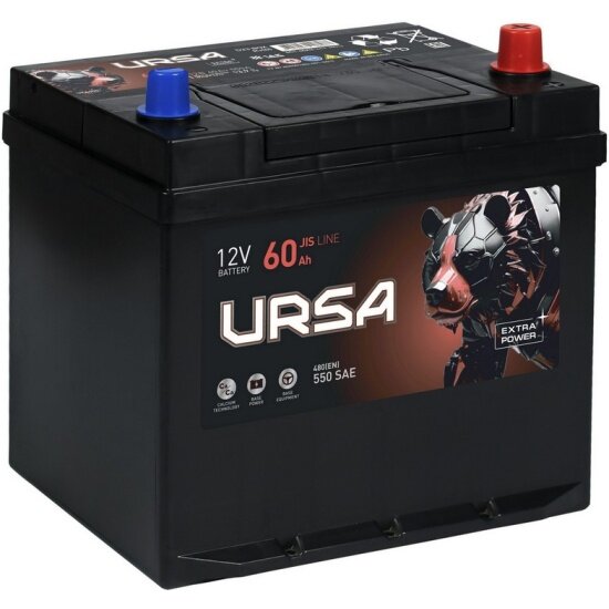 Аккумулятор Ursa Extra power Asia, 230x179x225, обратная полярность, 60 Ач, UEA600