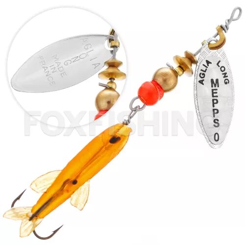 Блесна вращающиеся Mepps Aglia Long Mini Saumon №0 3 гр. S