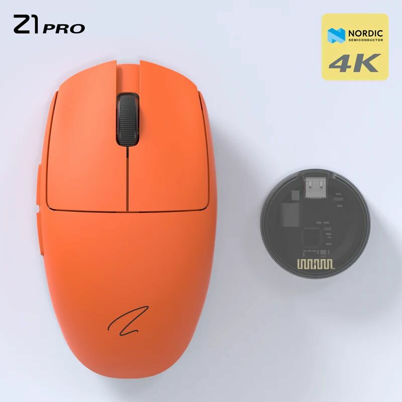 Zaopin Z1 Pro 4k, оранжевый, мышь игровая беспроводная