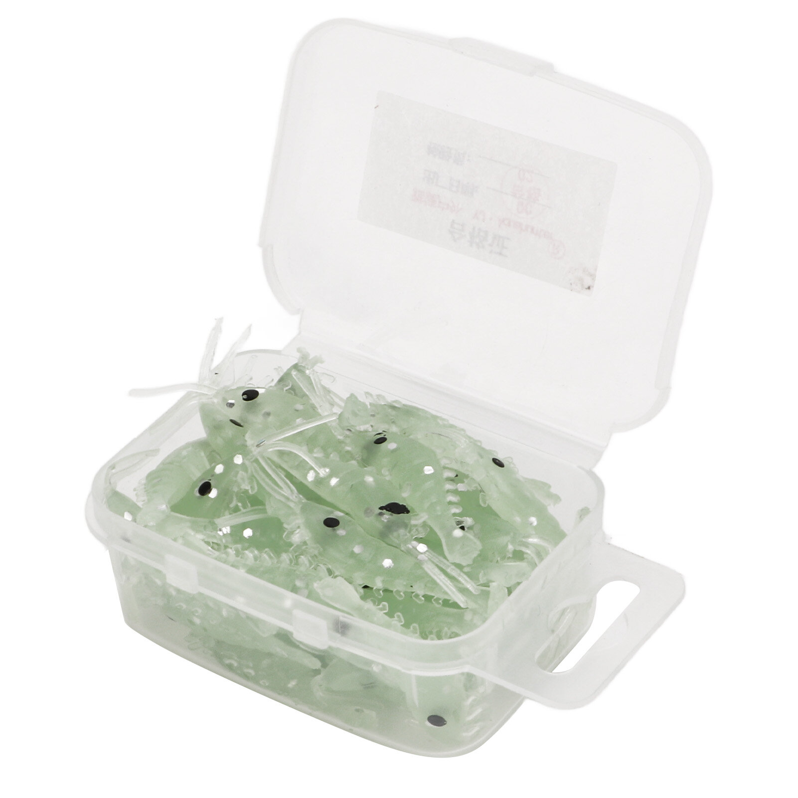 Светящиеся рыболовные приманки из 50 предметов, мягкая силиконовая приманка для креветок длиной 3 см для снастей для морской и пресноводной рыбалки, приманка для имитации креветок