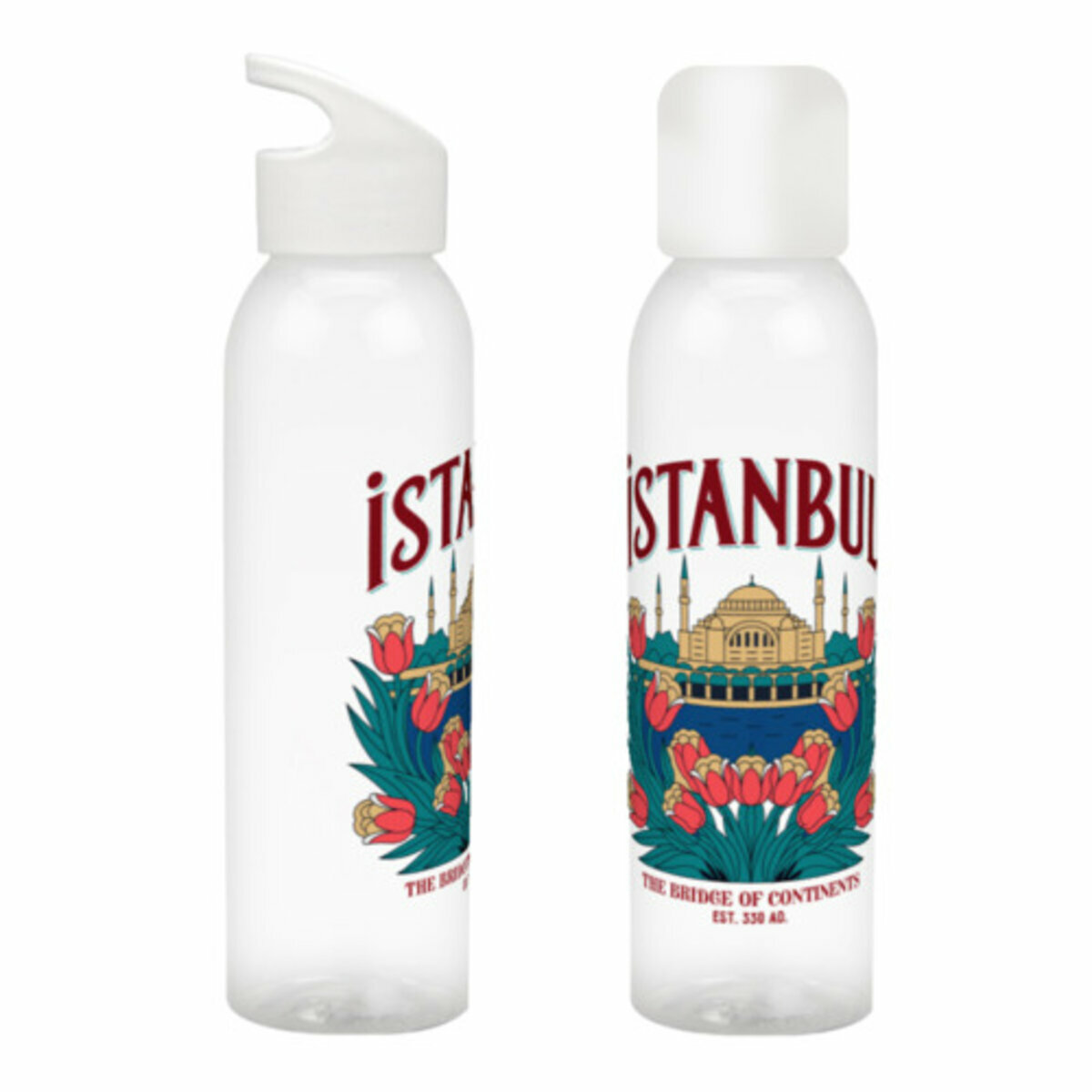 Бутылка для воды «Стамбул - Мост между континентами» (белый)