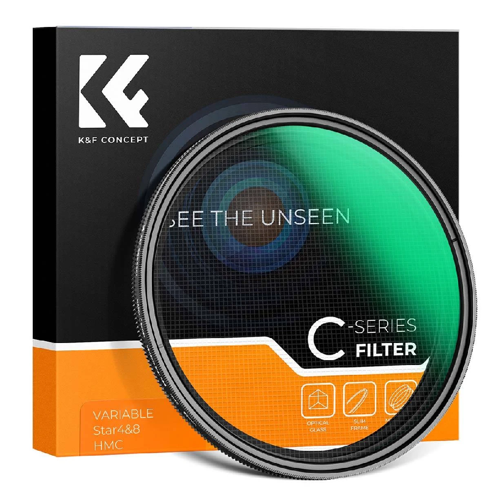 Светофильтр K&F Concept C-Series HMC Variable Star 4-8 82mm звездный