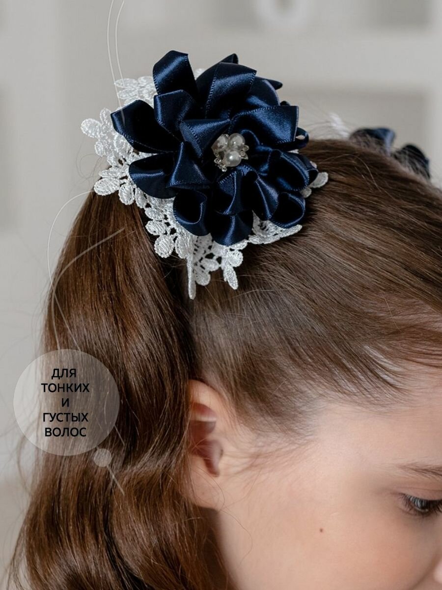 Банты для девочек ALOLIKA Дениз/бантики для девочек школьные белые на 1 сентября