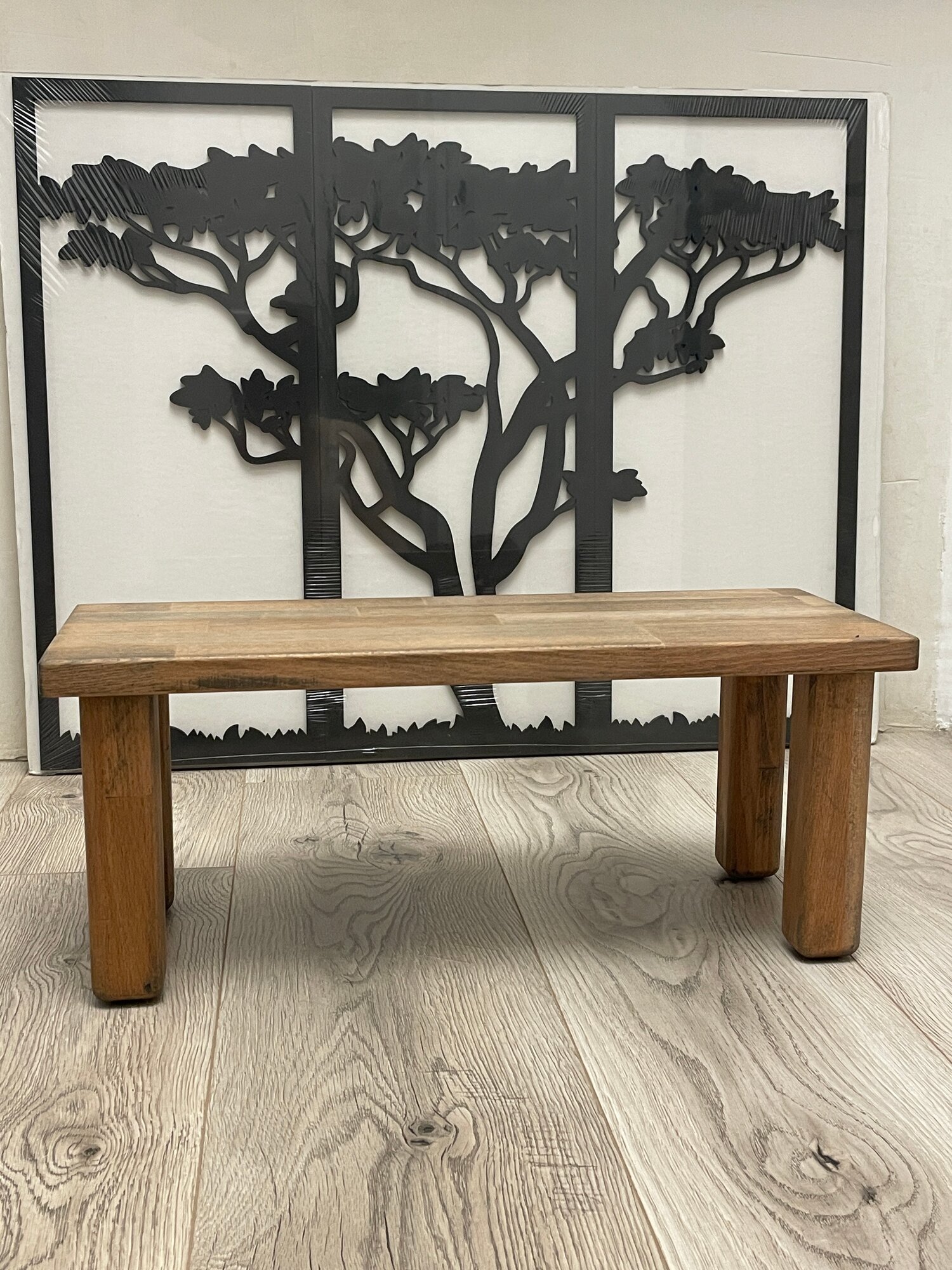 Табурет подставка под ноги 50х20х20 натуральное дерево бук, темный