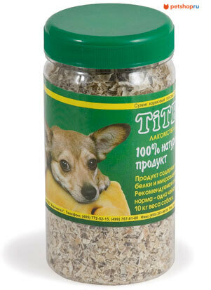 TiTBiT Лакомство для собак, Рубец говяжий молотый - банка пласт. 0,35л