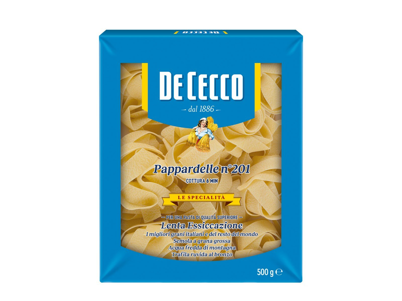 Макароны гнезда De Cecco Pappardelle №201, 500г