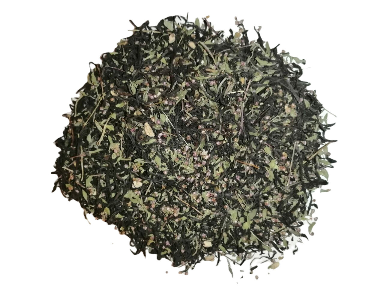 Черный чай с чабрецом Премиум, 500гр / настоящий листовой Индийский чай Ассам с горным чабрецом / тимьян / чай с травами / витаминный сбор / чабрец сушеный