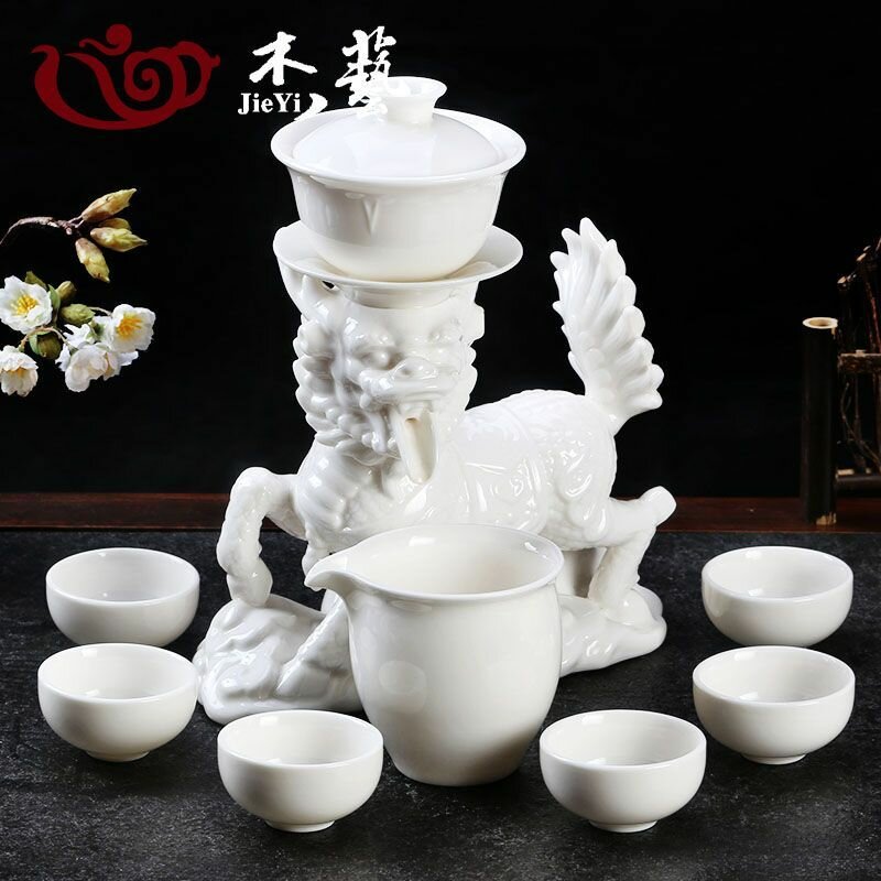 Китайский чайный сервиз полуавтоматическая водяная каменная мельница для заваривания чая Кунг-фу