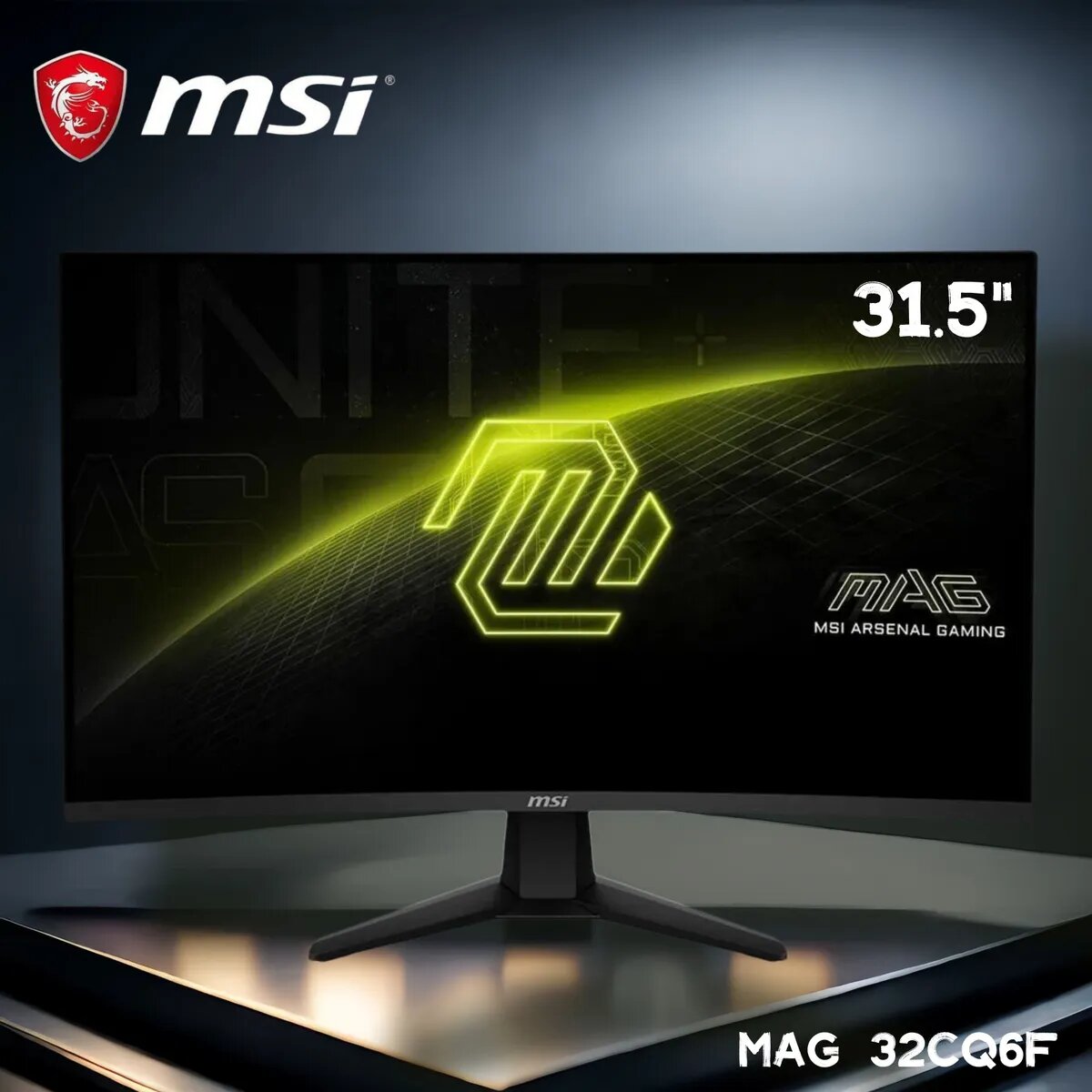 MSI 31.5" Монитор MSI MAG 32CQ6F, черный матовый