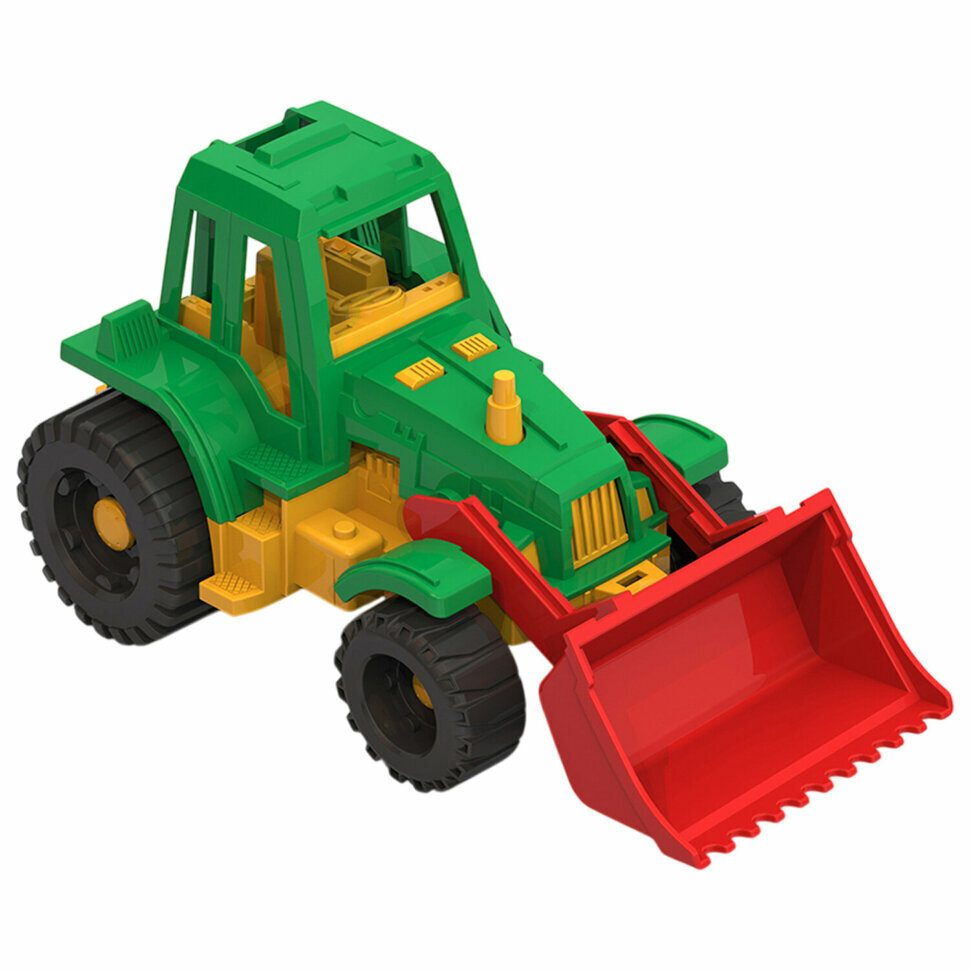 Трактор игрушечный с грейдером "Ижора", пластиковый, 20,8x11,1x11 см, нордпласт, 151, 666496