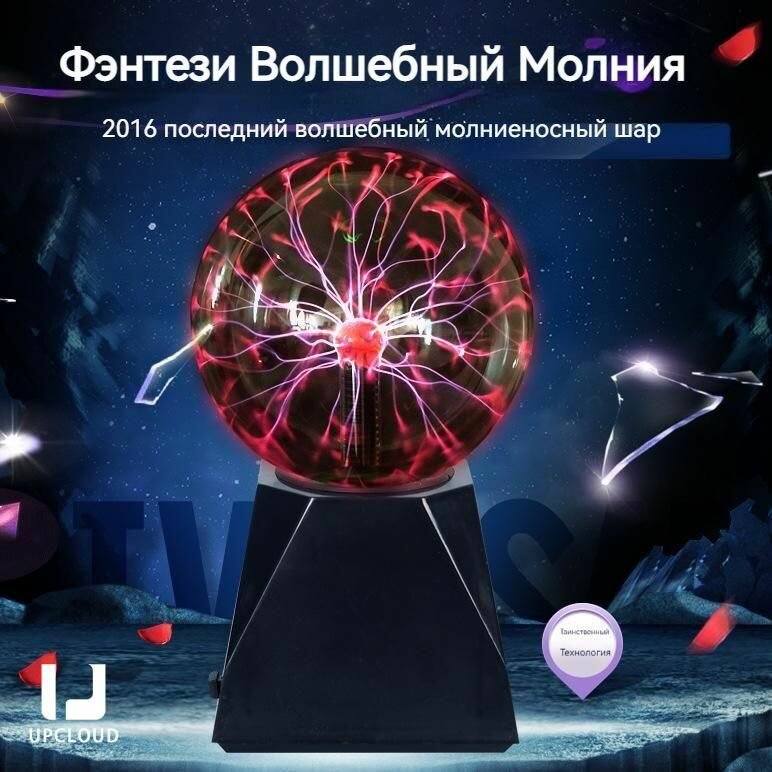 Ночник детский Светильник декоративный настольный для сна / Плазма шар / 8CM