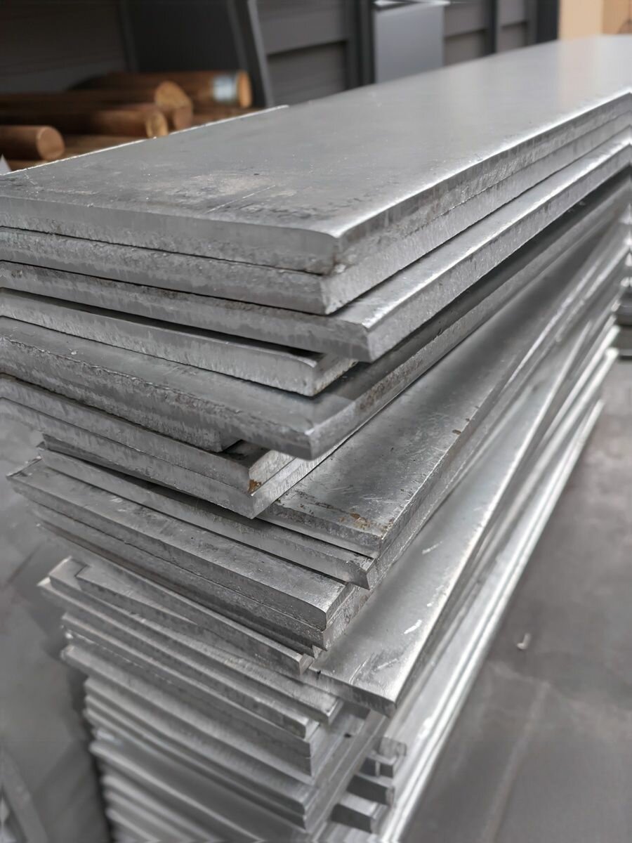 Цинковый Анод, марка Ц0, Zn, чистый цинк, пластина размер 70 мм * 75 мм