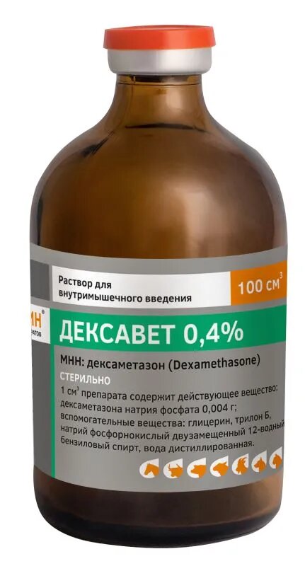 Дексавет 0,4%, раствор для инъекций 100мл