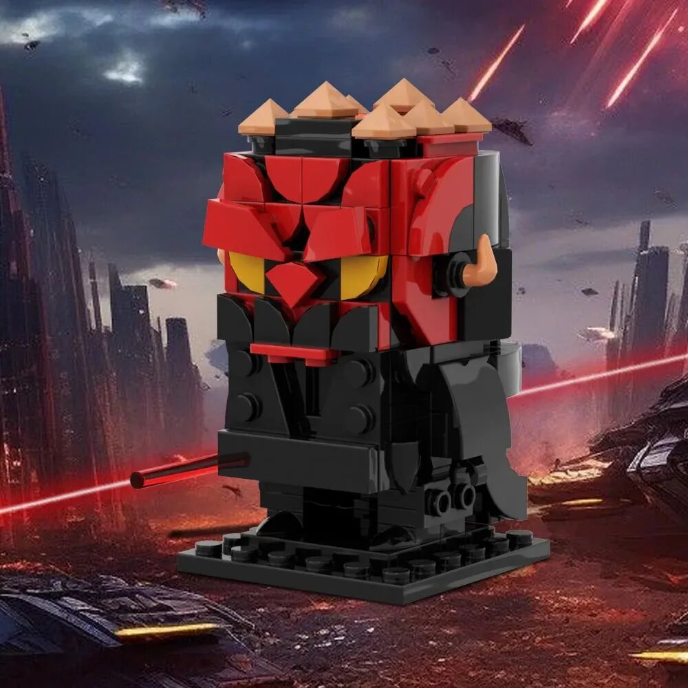 MOC Darth Maul BrickHeadz Модель Строительные блоки