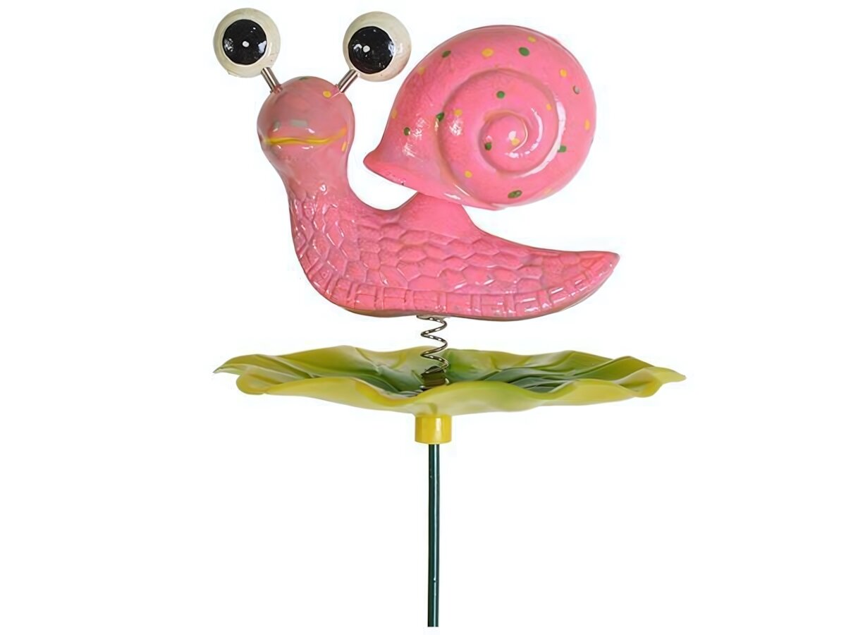 Штекер садовый 'Улитка' на пружине, 10х10см, металлический декор для сада