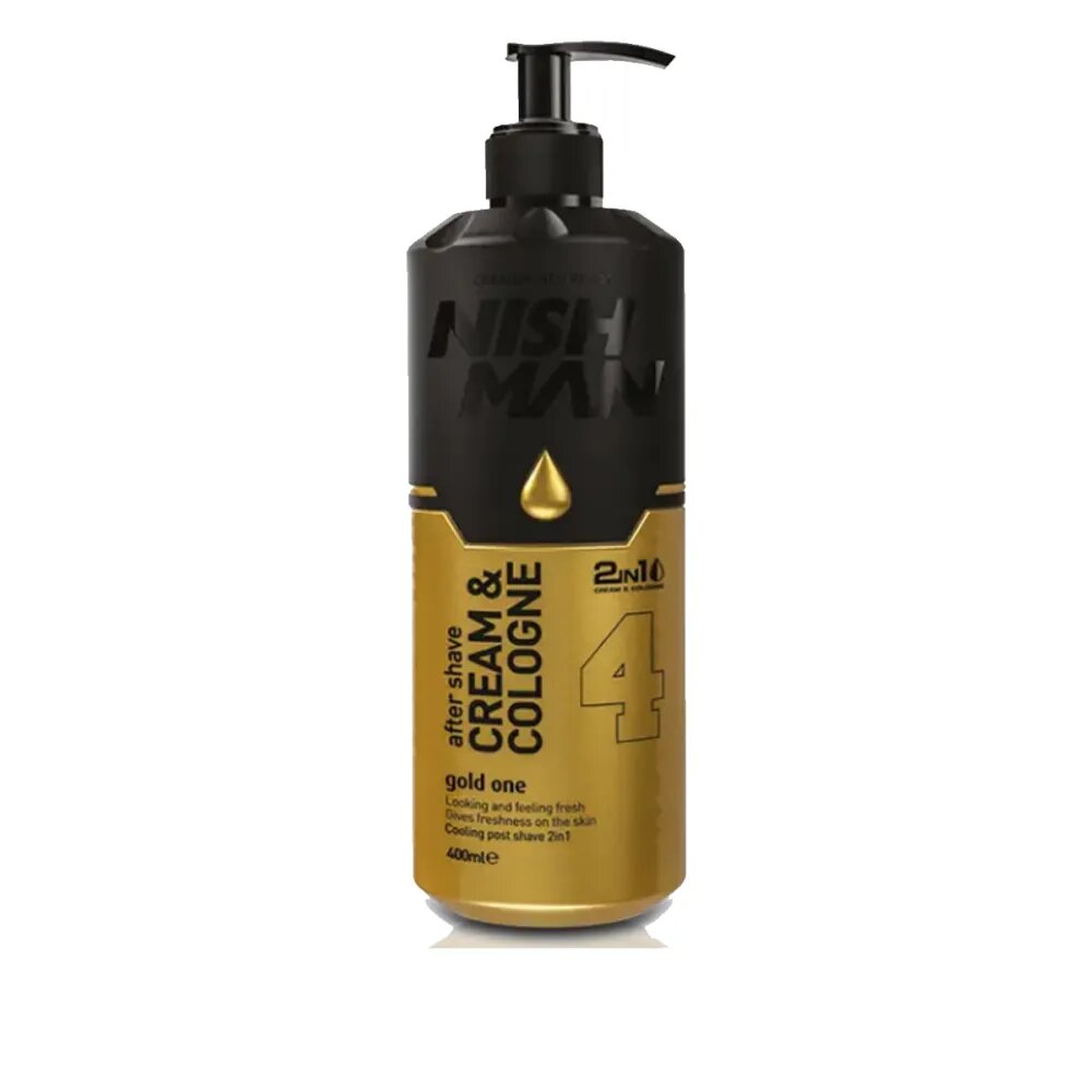 Крем после бритья NISHMAN "Gold One", 2 в 1, для всех типов, 400мл