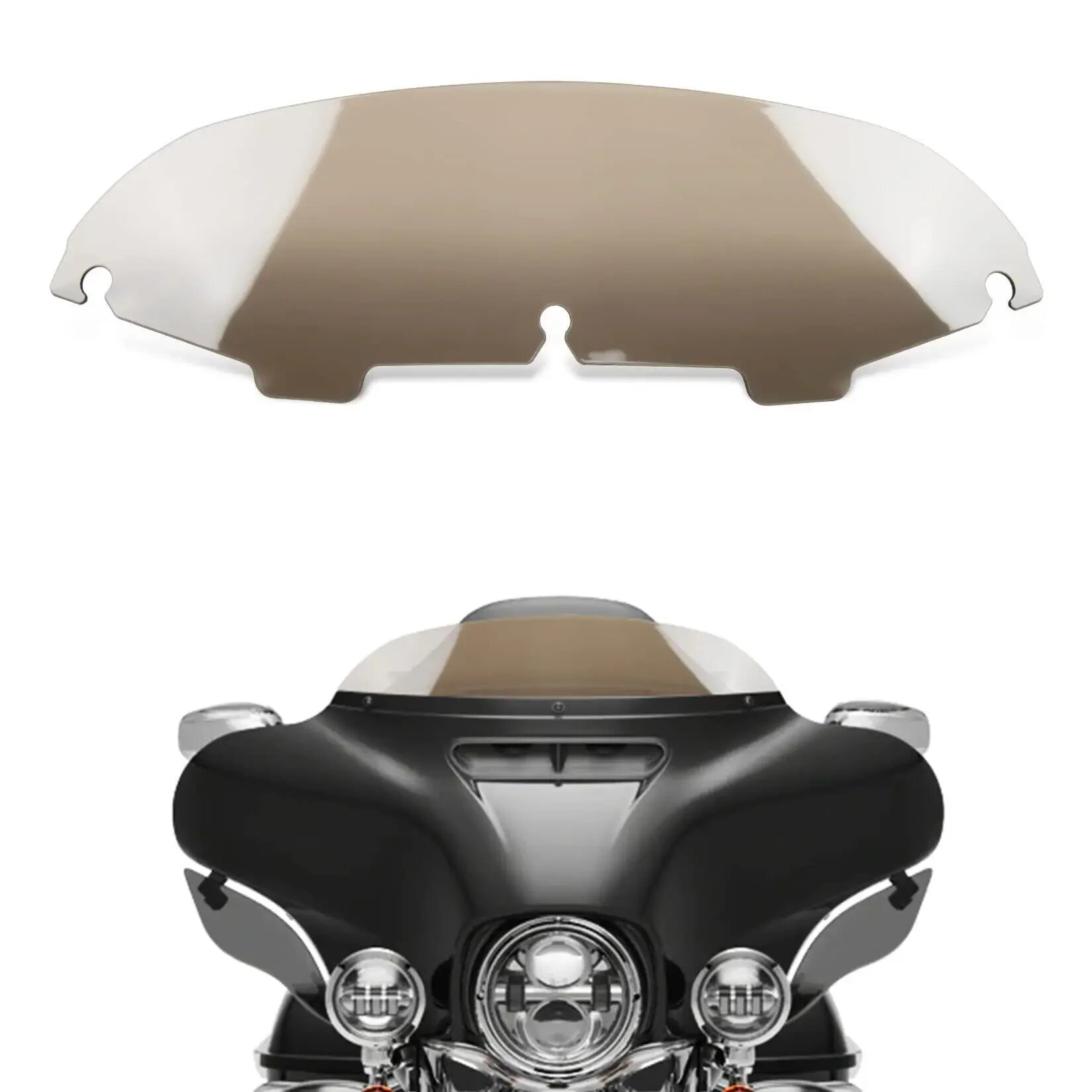 Мотоциклетное 4,5-дюймовое волновое лобовое стекло для Harley Touring Street Glide Electra smoke