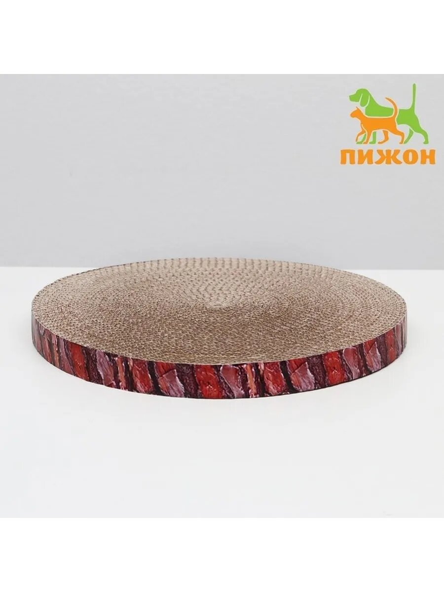 Круглая когтеточка из гофрокартона с пропиткой