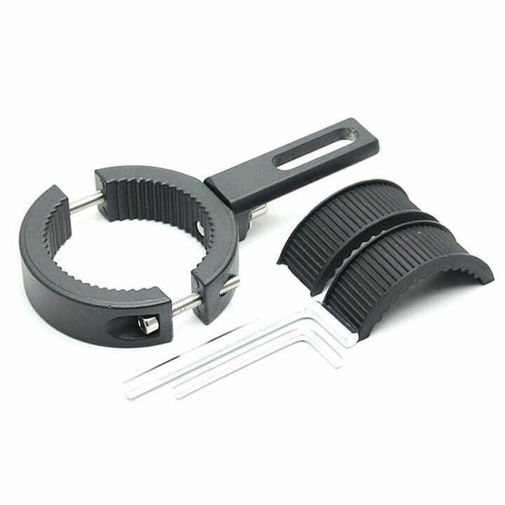 Хомут держатель адаптер зеркала заднего вида для руля мотоцикла, электросамоката (черный, 1 шт, 8 мм)