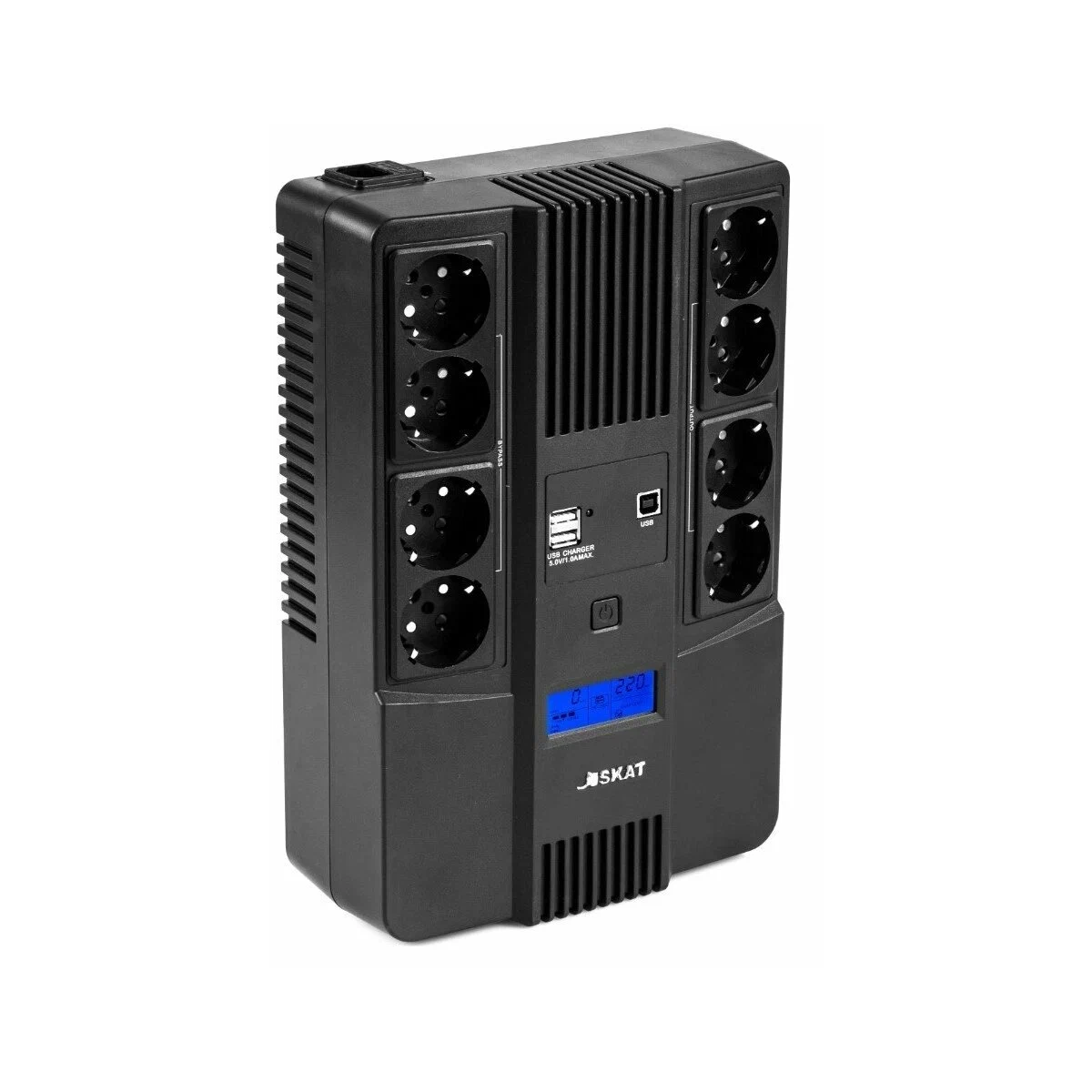 Источник бесперебойного питания Бастион Skat 800-AID-IN-1x9 (8935) 480Вт 800ВА черный