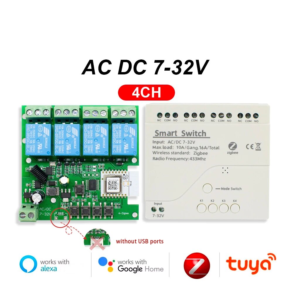 Scimagic-RC Zigbee switch module 4CH Zigbee 7-32V