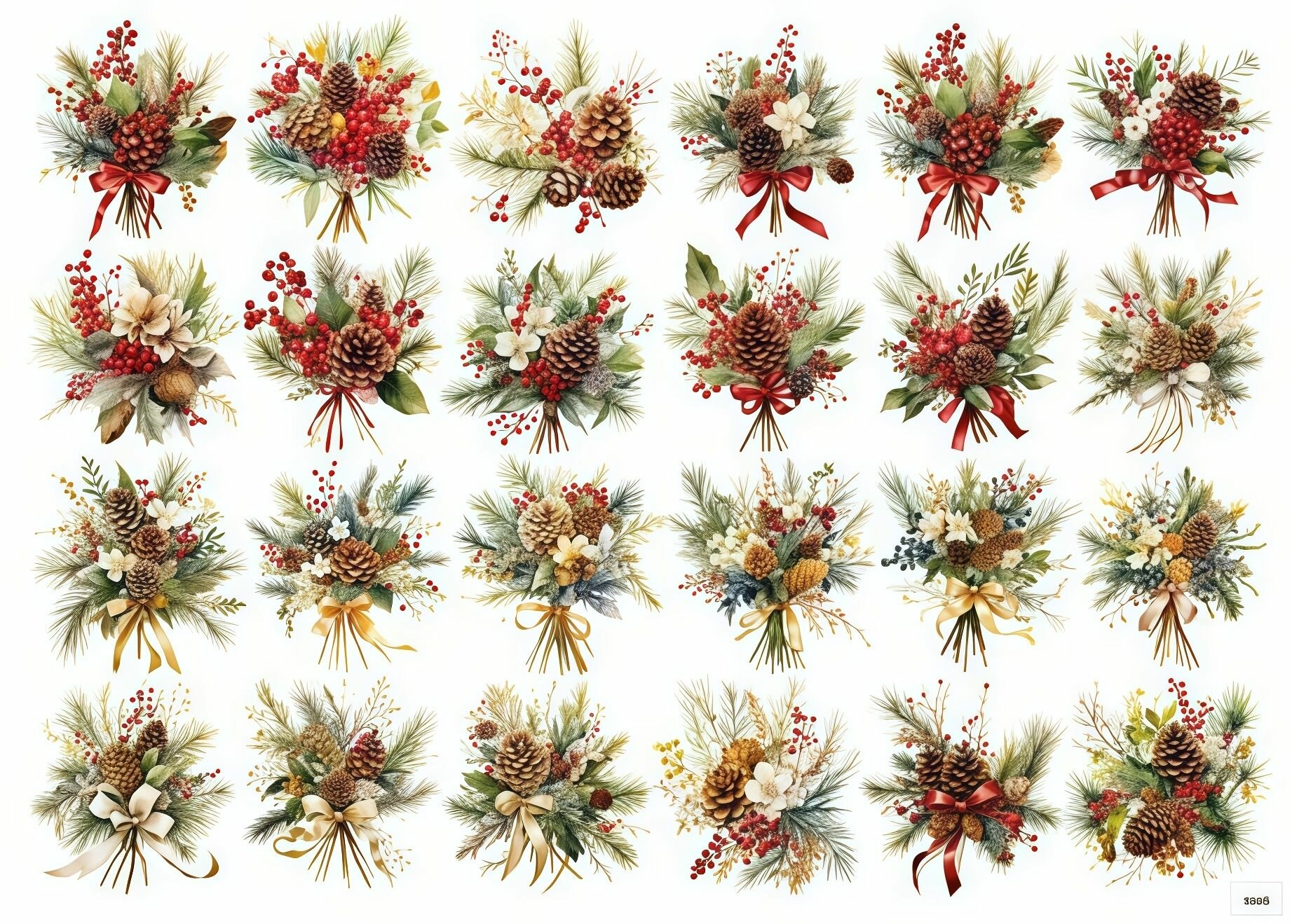 Декупажная карта AT Deco About Time, A4, 21 см x 29,7 см, бордовый/зеленый/красный