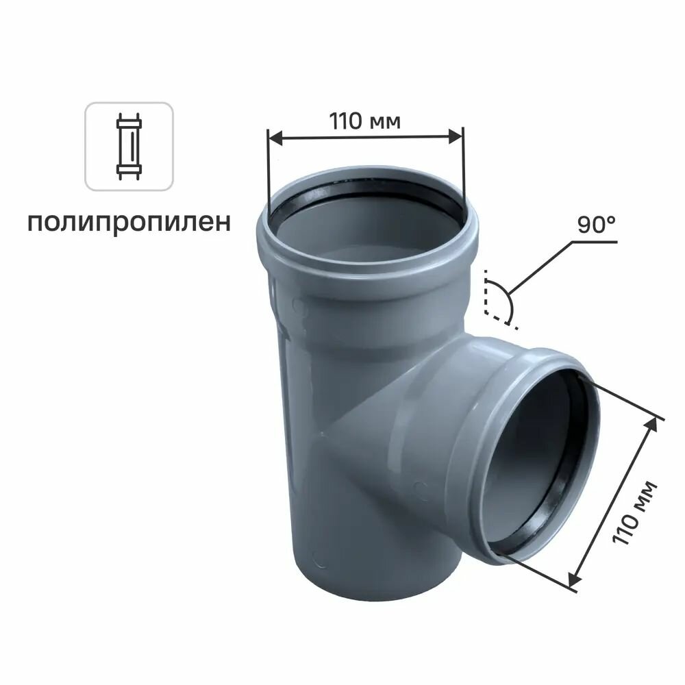 Тройник ?110x110 мм 90