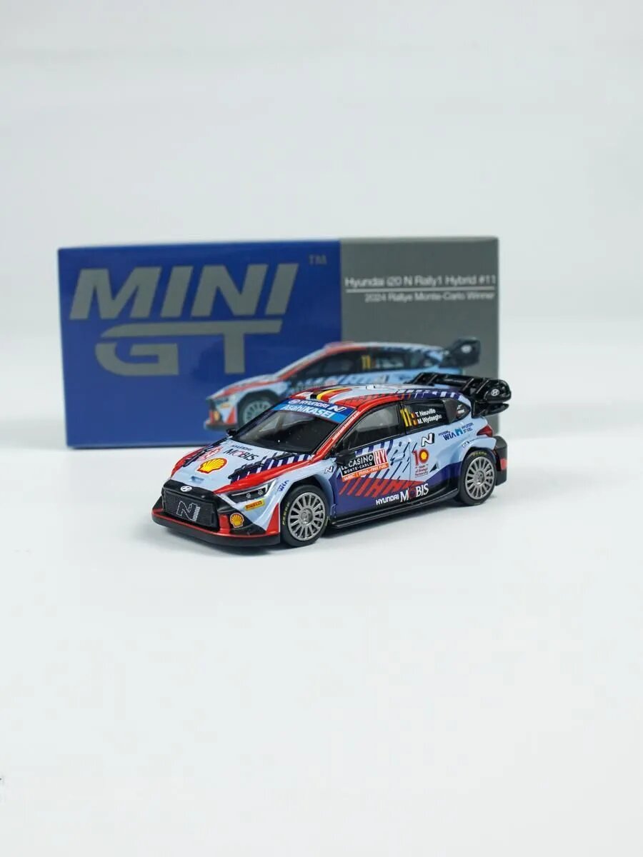 Машинка MINI GT 1/64 #871 Hyundai i20 N Rally1 Hybrid #11 2024 Die-cast Alloy Car Model Collection Gift