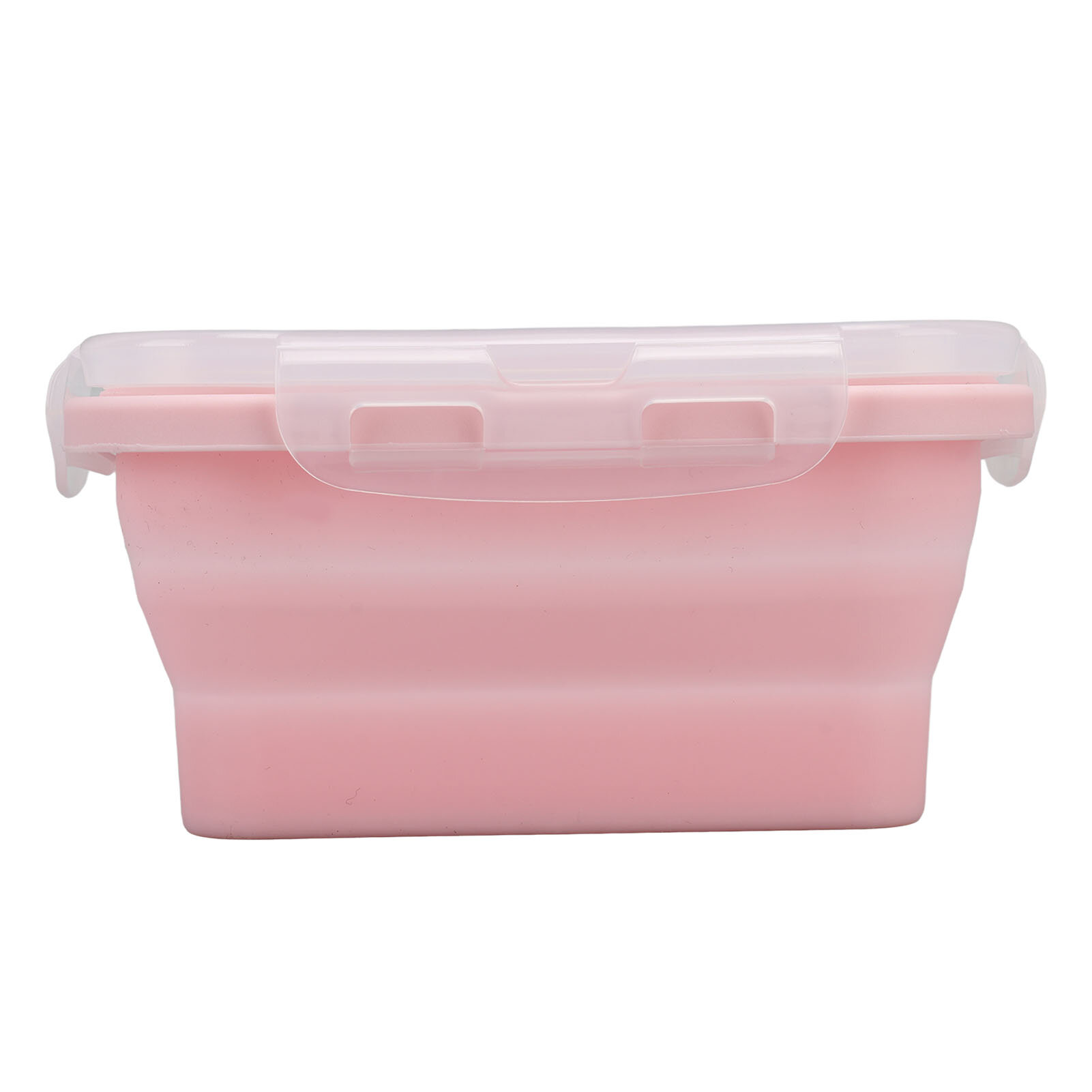Складной силиконовый контейнер для хранения пищевых продуктов, устойчивый к высоким температурам, микроволновая печь, безопасный ланч-бокс, экологически чистая коробка для бенто, 350 мл, розовый