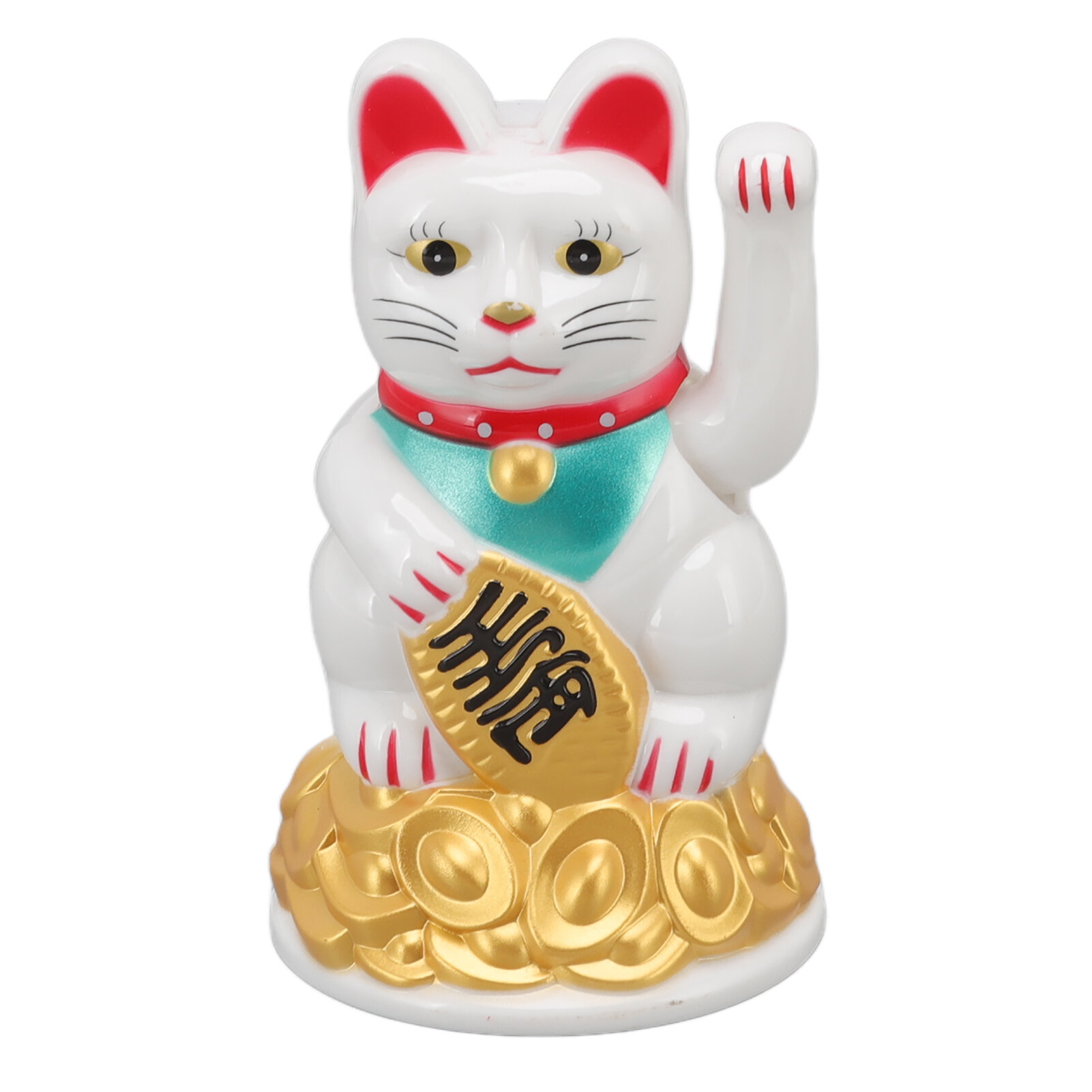 Декоративная фигурка кошки-талисмана, машущей рукой, из пластика, для украшения дома, подарок, 4,5 дюйма, белая, MLY45C