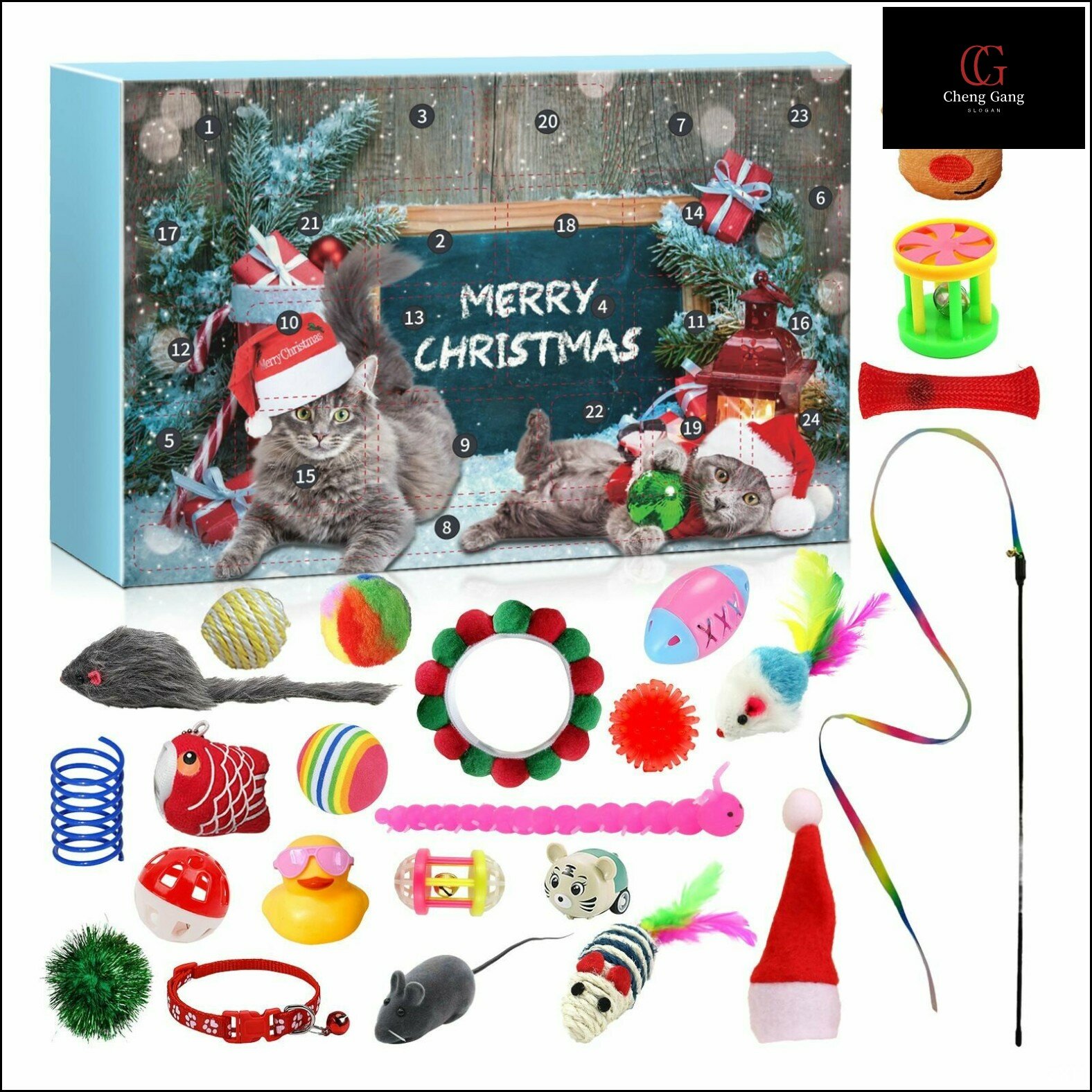 Эксклюзивный адвент календарь для кошек с игрушками