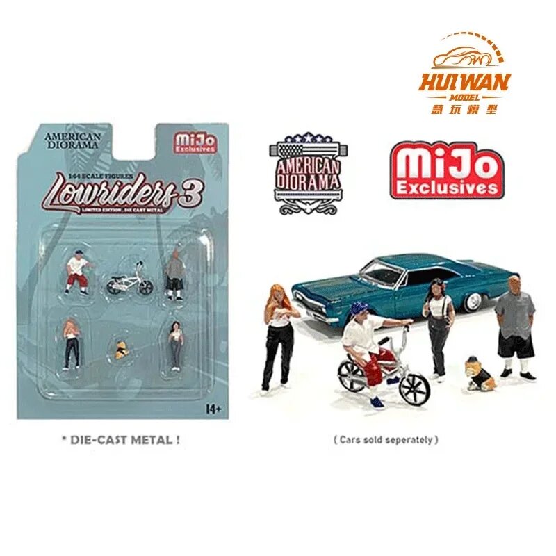 Диорама 1/64 "Fo Off Road Adventure", металлические фигурки для девочек, Figure Model37