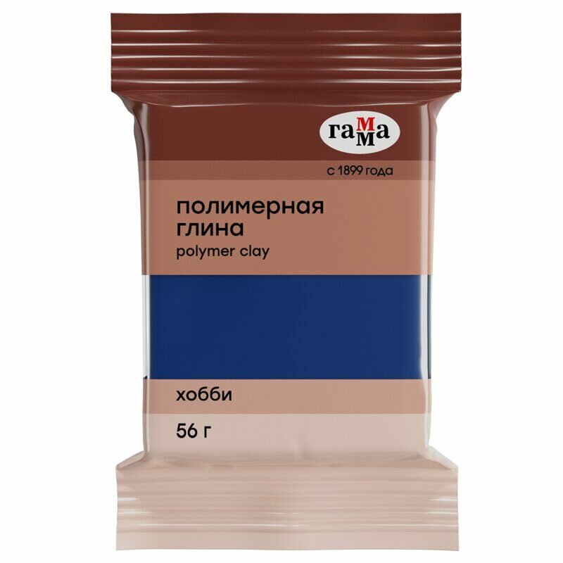 Полимерная глина Гамма "Хобби", темно-синий, 56г, 1246 305074