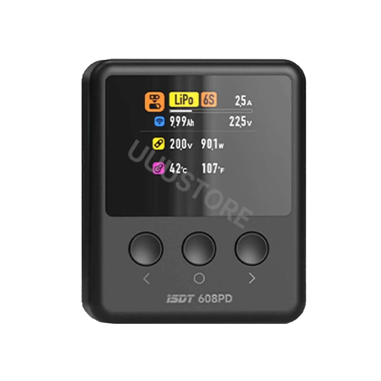 ISDT 608PD Lipo Сбалансированная зарядка и разрядка, DC 240W / 10A PD 140W / 5A Интеллектуальное цифровое зарядное устройство
