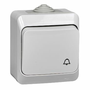 Нажимная Кнопка Systeme Electric Этюд KA10-041C, IP44, серая