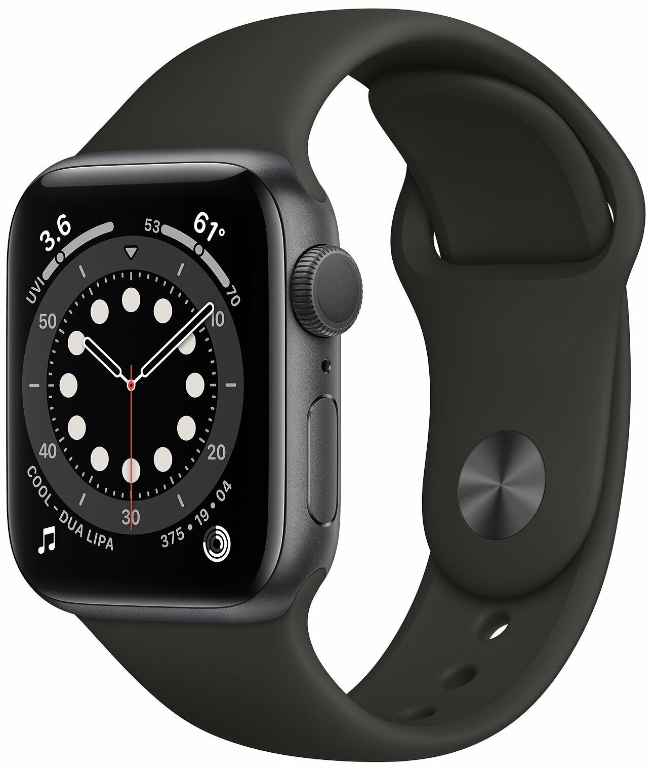 Умные часы Watch Series 6 40 мм Aluminium Case GPS, серый космос/черный