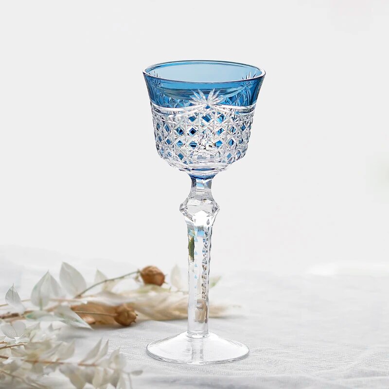 Хрустальные бокалы для вина JINZHI sky blue