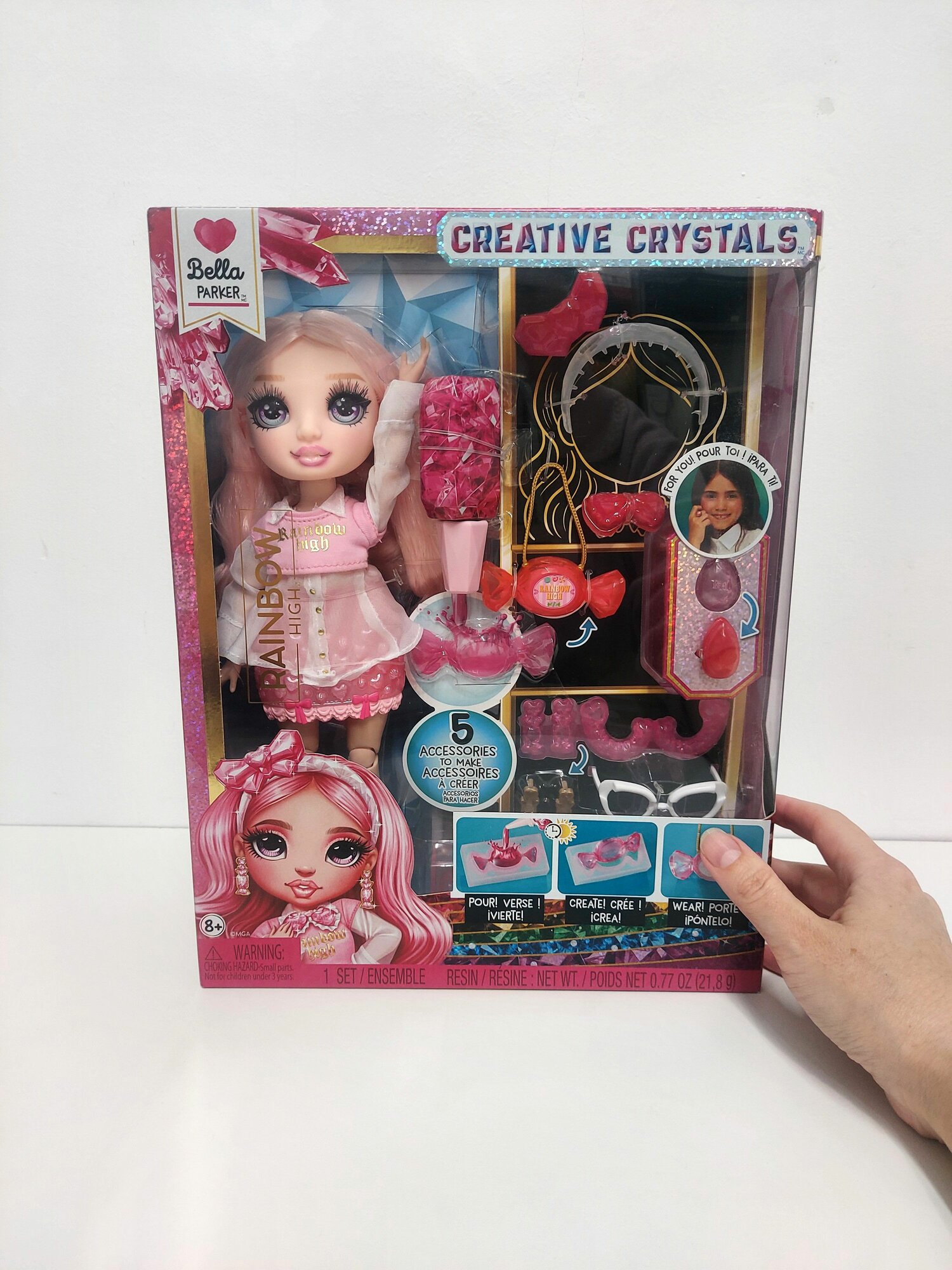 Кукла Rainbow High Creative Crystals Bella Parker Рэйнбоу Хай Скайлер создание кристаллов набор для творчества