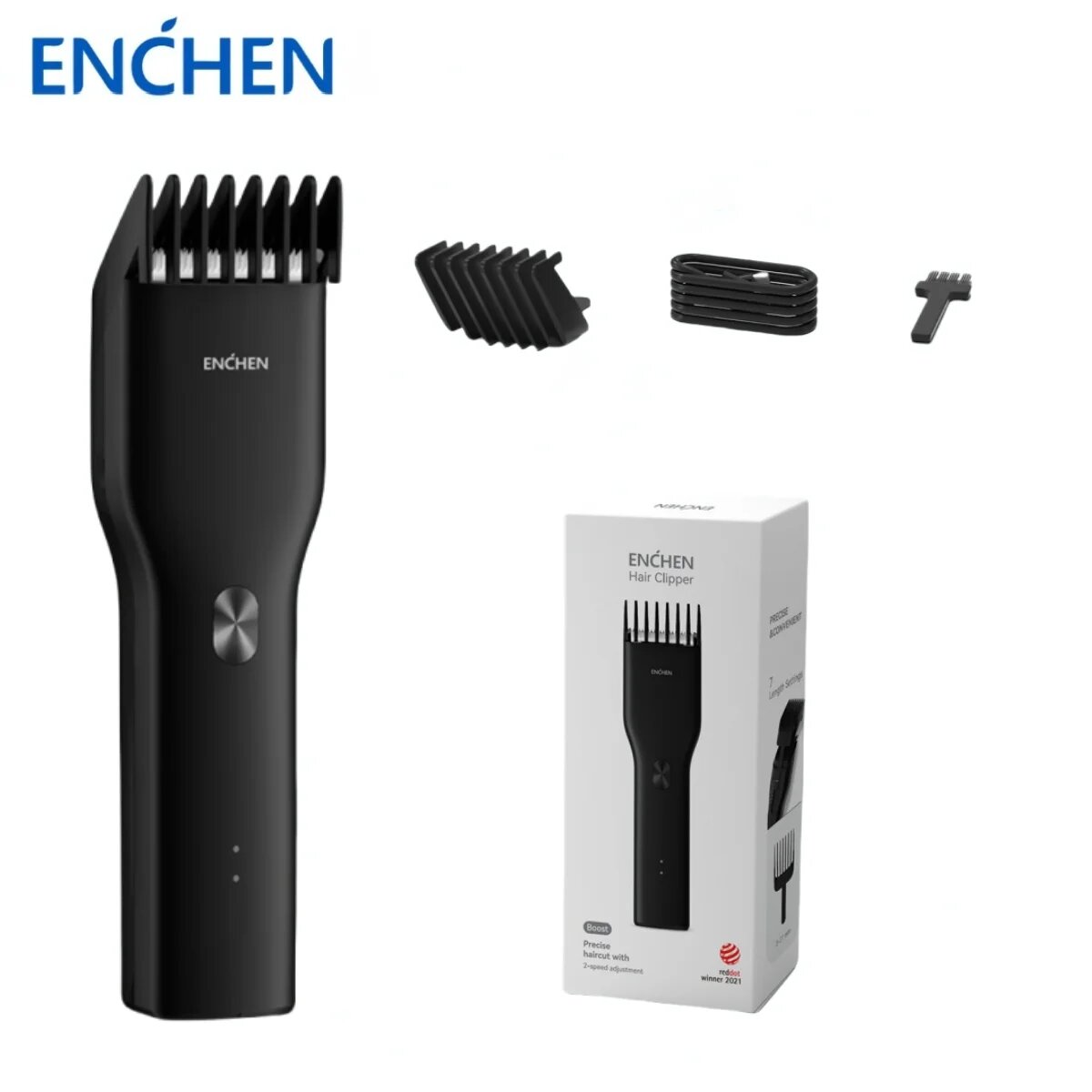 ENCHEN Boost беспроводная машинка для стрижки волос Black