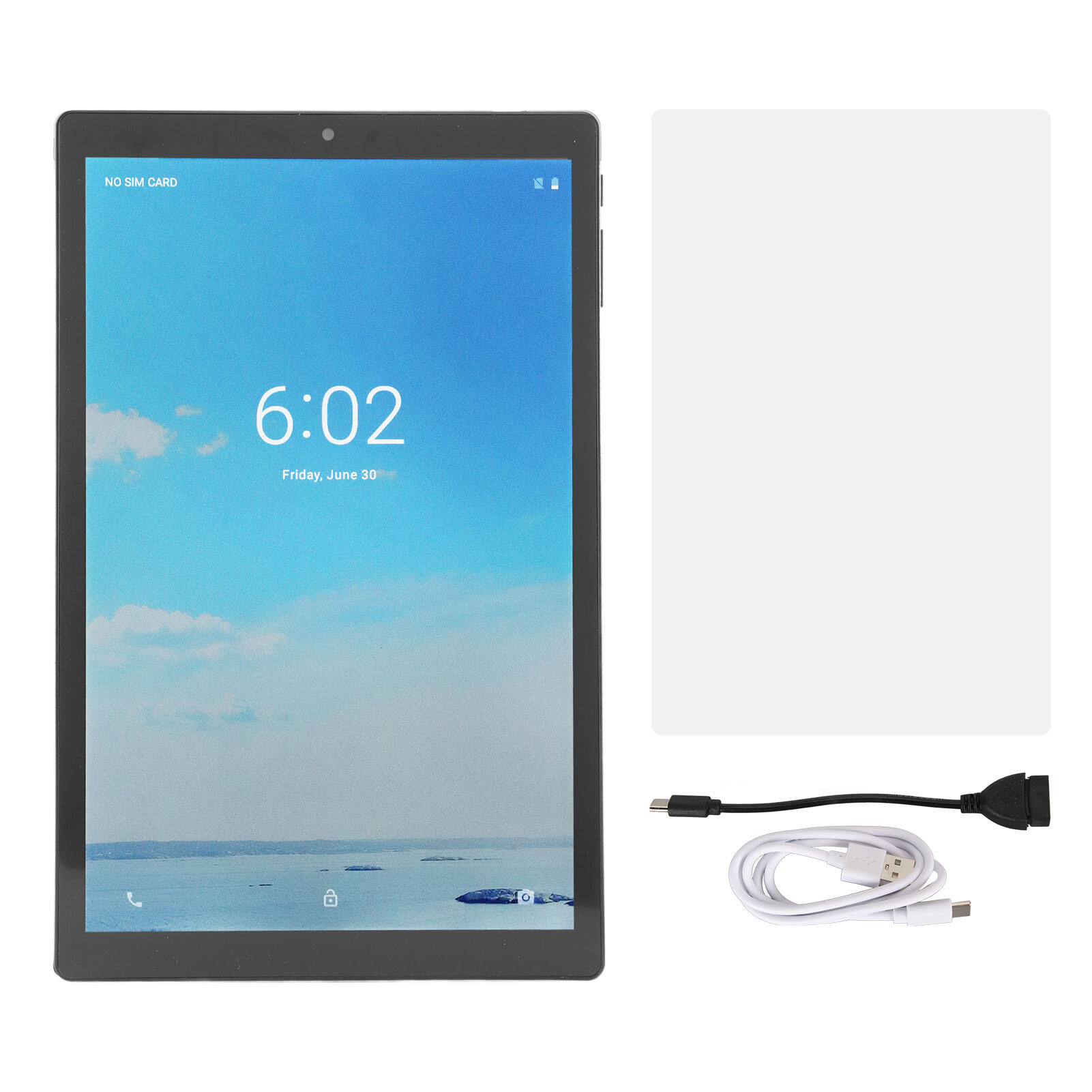 Планшет 10 дюймов Android: 6 ГБ ОЗУ, 128 ГБ ПЗУ, 5G, WiFi, экран 2560x1600, камеры 2 Мп/5 Мп, два сл