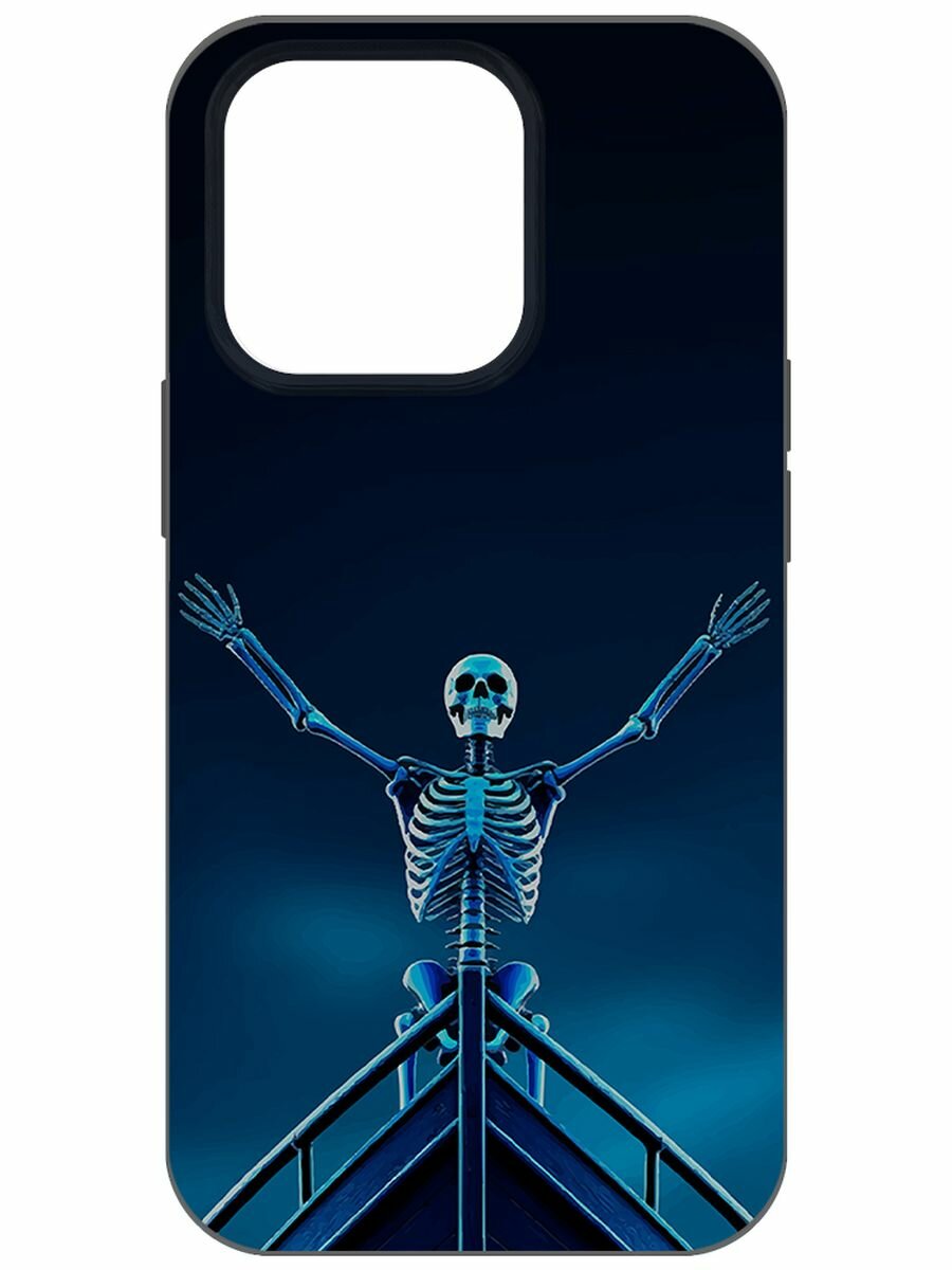 Чехол-накладка Krutoff Soft Case Титаник на дне для iPhone 14 Pro черный