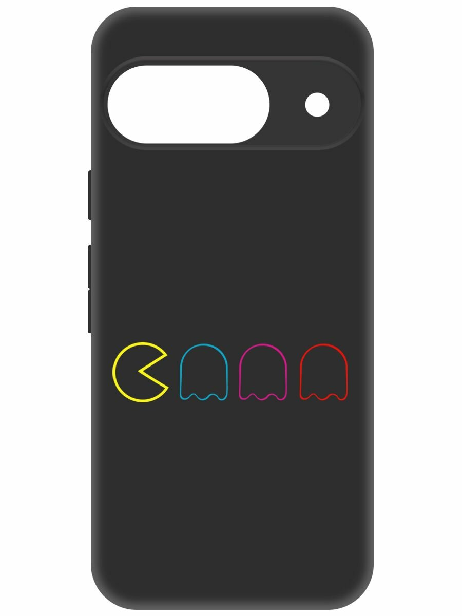 Чехол-накладка Krutoff Soft Case Пакман для Google Pixel 9 черный