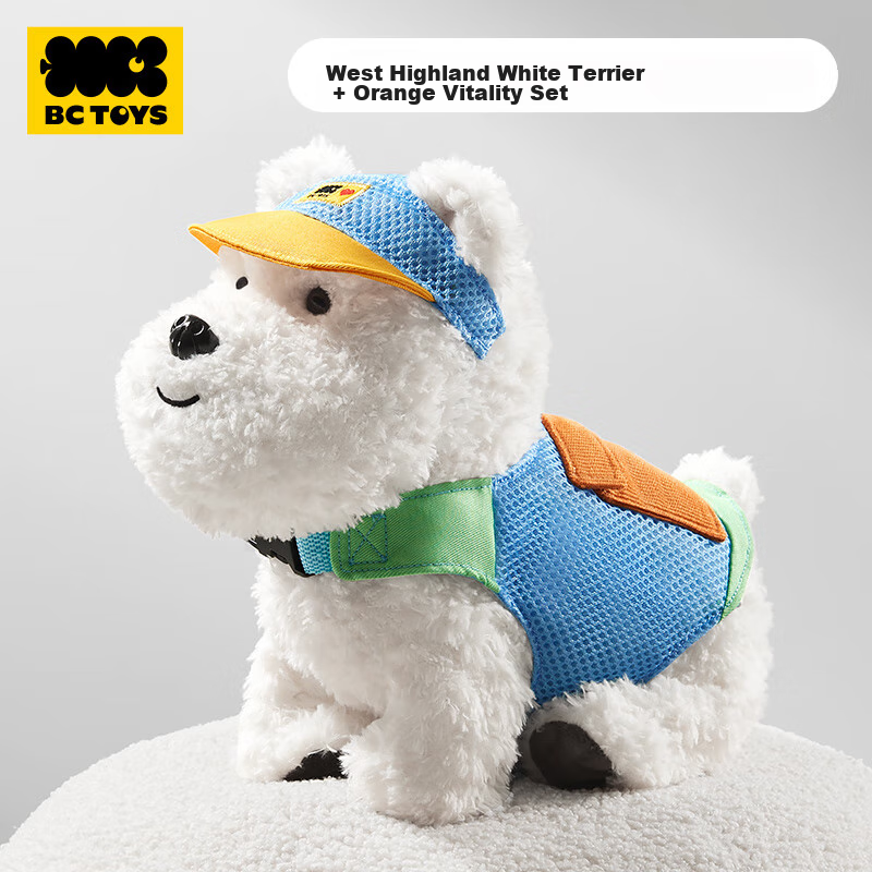 Babycare & BCTOYS Electric Plush Puppy Pet Toy, Western-Style Birthday Gift - Orange Energetic Set