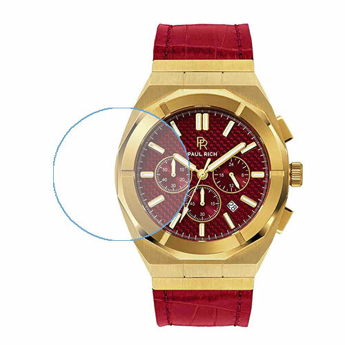 Скрин Мобайл защитный экран для часов Paul Rich Motorsport - Carbon Fiber Gold Red - Leather из нано стекло 9H